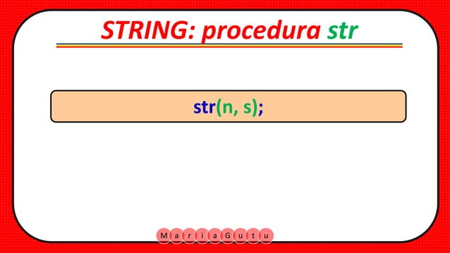 Tip de date String Pascal | PPSX