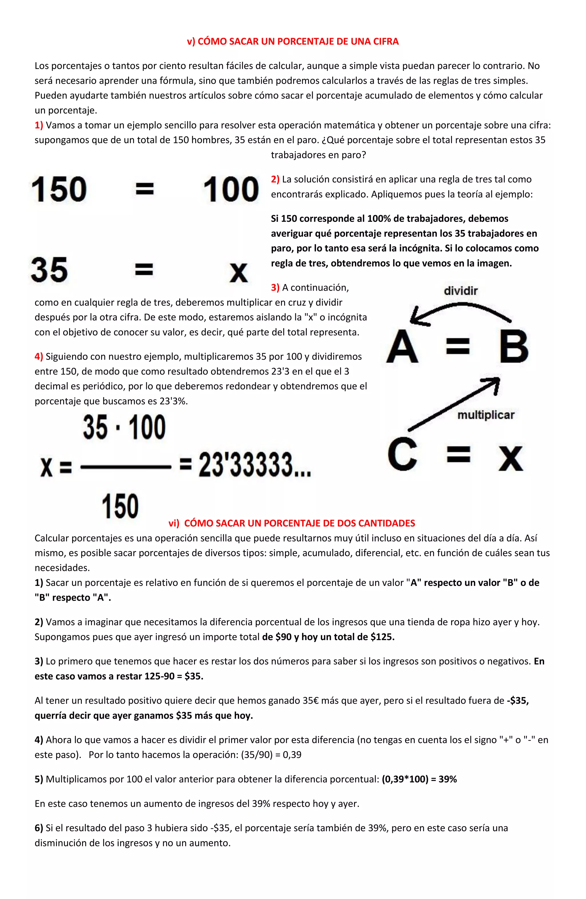 Tip de porcentajes | PDF