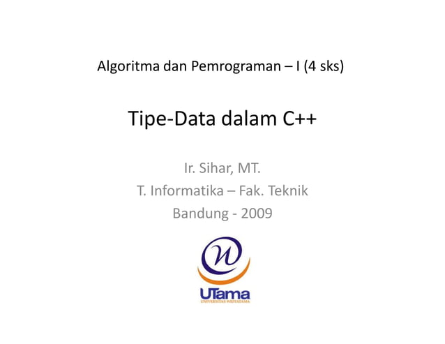 Tipe-Data Dalam C++ Programming-language | PDF