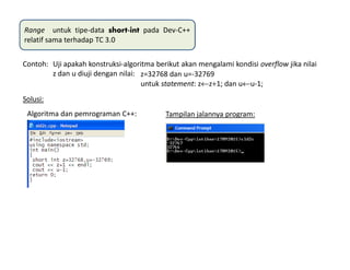 Tipe-Data Dalam C++ Programming-language | PDF