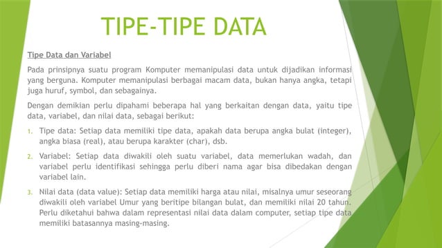 TIPE-TIPE DATA DASAR Kuliah Visualisasi Data.pptx