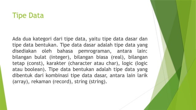 TIPE-TIPE DATA DASAR Kuliah Visualisasi Data.pptx