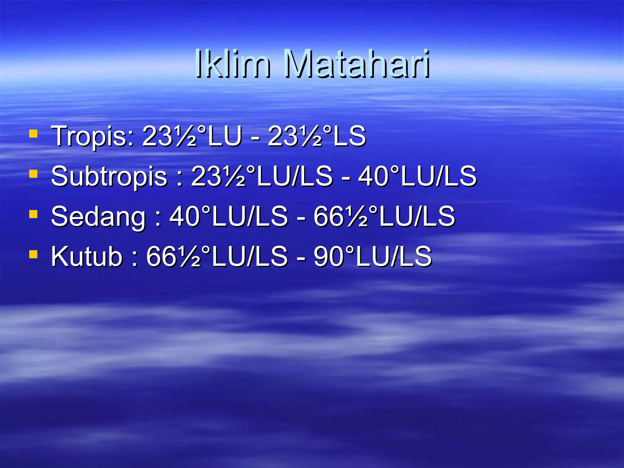 Pelajaran Geografi (Tipe tipe iklim) | PPT