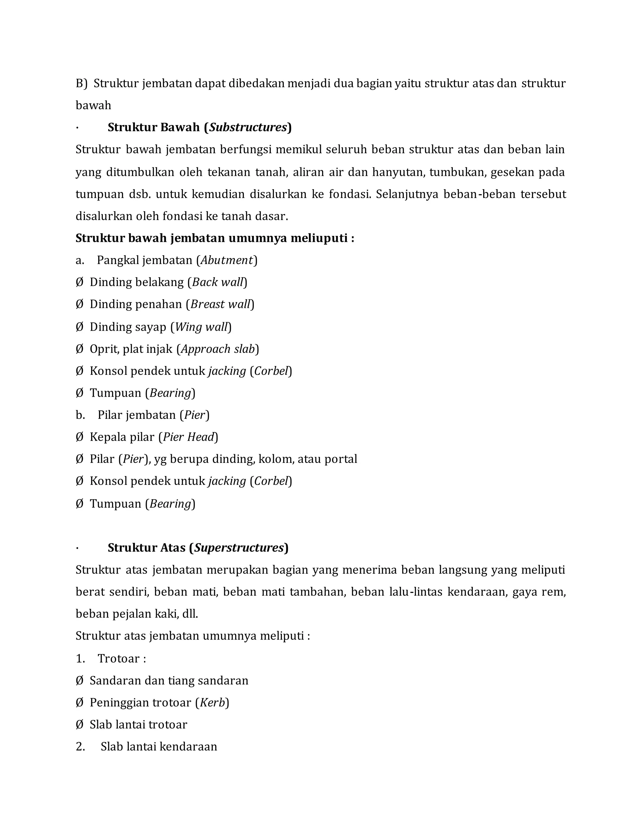 Tipe tipe jembatan | DOCX