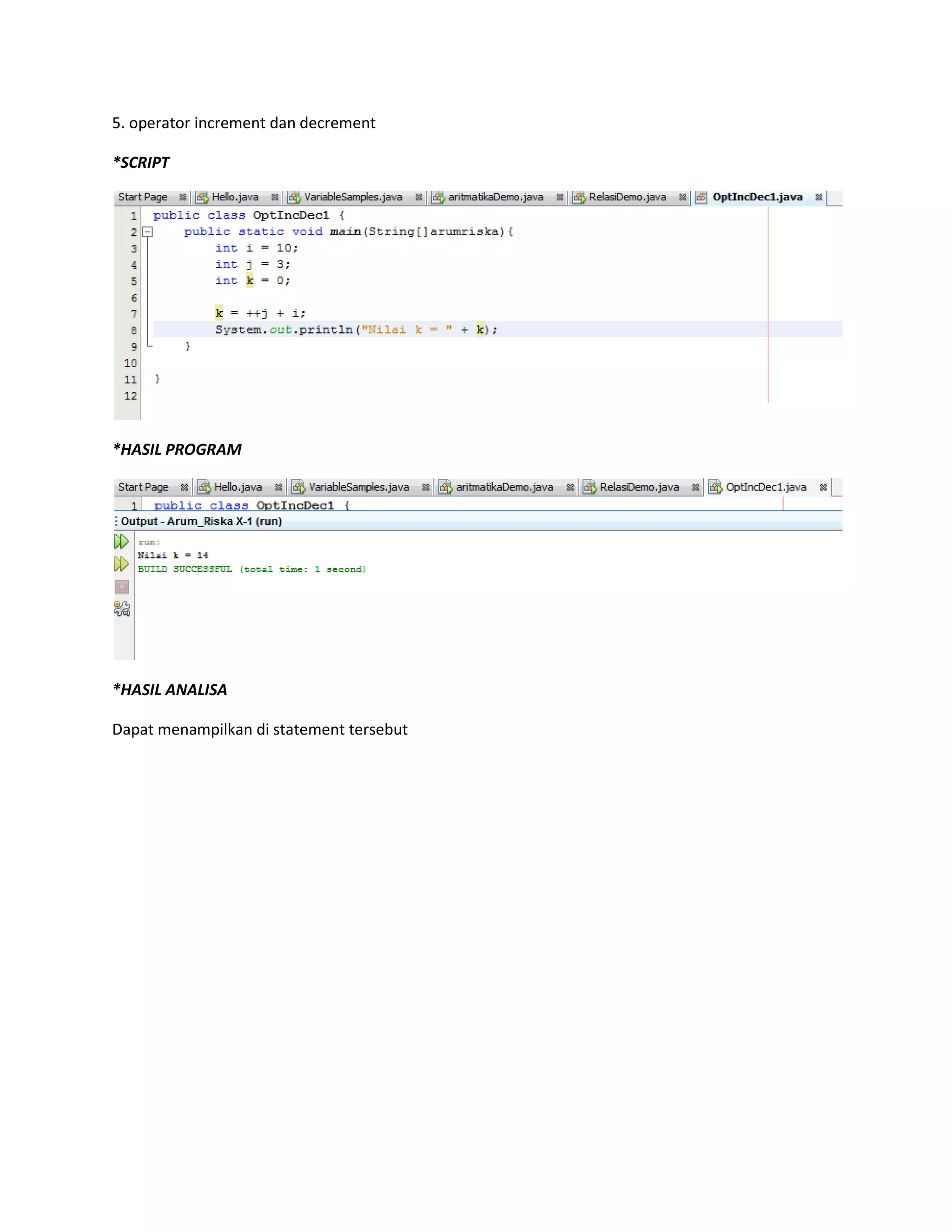 Tipe analisis program | DOCX