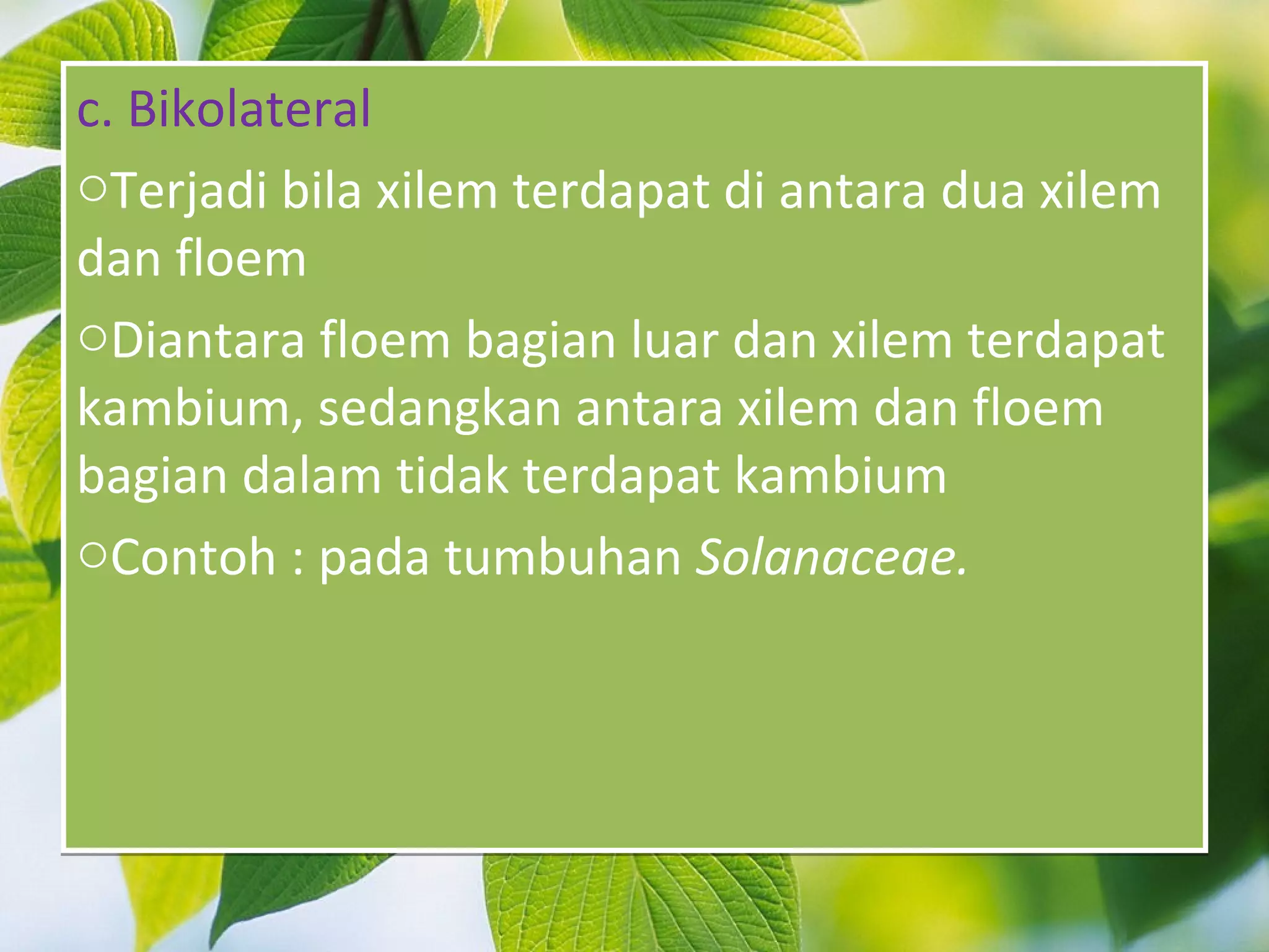 Tipe berkas pengangkut dan pertumbuhan sekunder | PPT