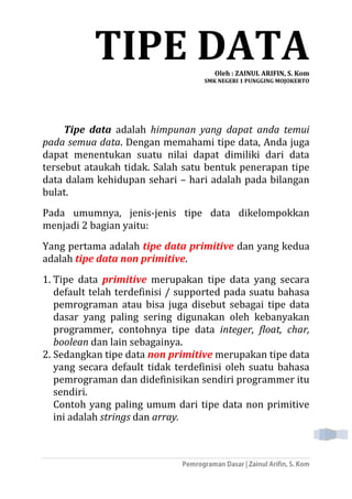 Mengenal Tipe data | PDF