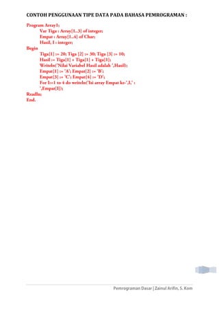 Mengenal Tipe data | PDF