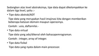 Tipe data abstract | PPTX