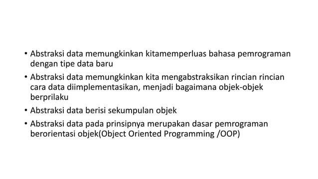 Tipe data abstract | PPTX