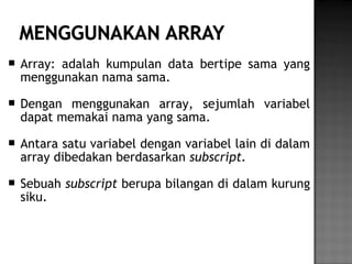 Tipe data dan array | PPT