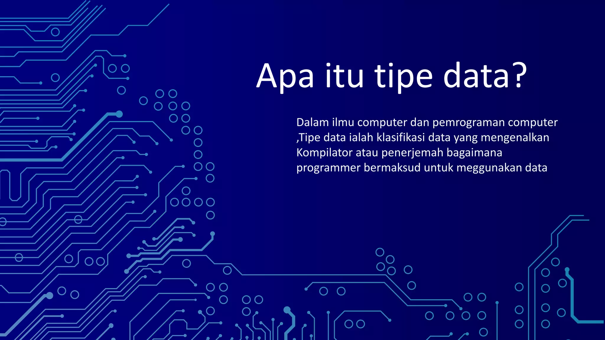 Tipe data dan operator | PPTX
