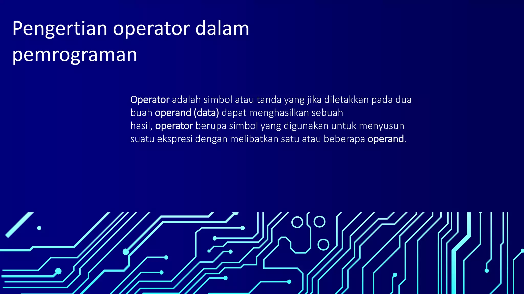 Tipe data dan operator | PPTX