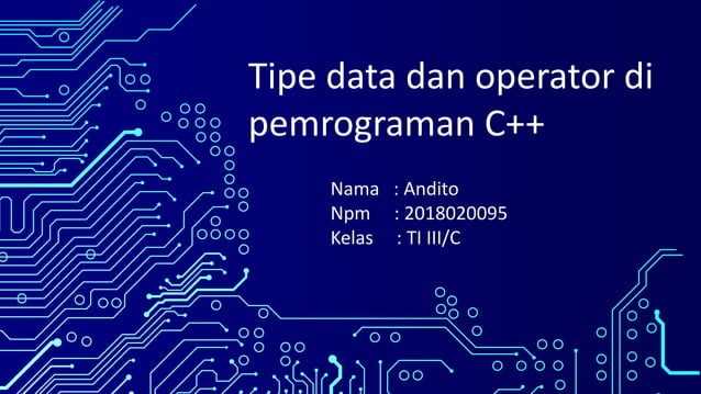 Tipe data dan operator | PPTX