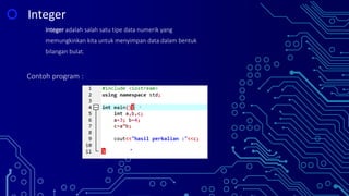 Tipe data dan operator | PPTX