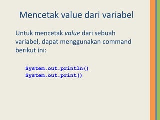 Tipe data dan variabel | PPTX