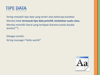 Tipe data dan variabel | PPTX