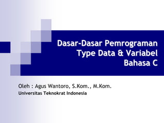 Tipe data dan variabel | PDF