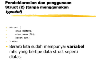 Tipe Data Terstruktur Materi Struktur Data | PPT