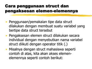 Tipe Data Terstruktur Materi Struktur Data | PPT