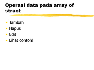 Tipe Data Terstruktur Materi Struktur Data | PPT