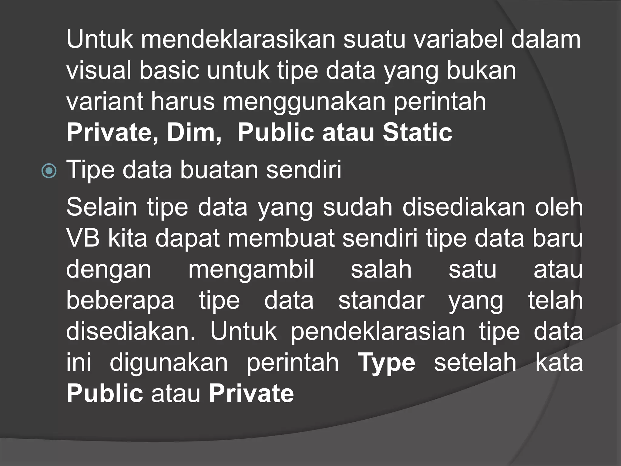 ppt Tipe data,variabel, operator | PPTX