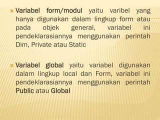 ppt Tipe data,variabel, operator | PPTX