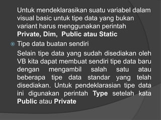 ppt Tipe data,variabel, operator | PPTX