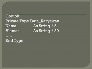 ppt Tipe data,variabel, operator | PPTX
