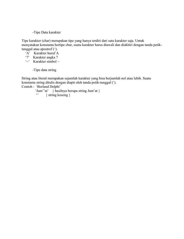 Tipe data,var,konstanta | PDF