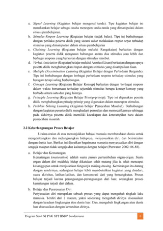 Tipe kegiatan belajar | PDF