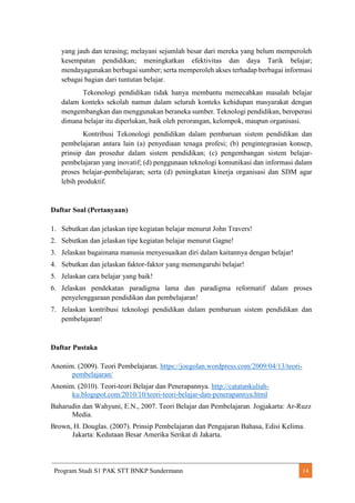 Tipe kegiatan belajar | PDF