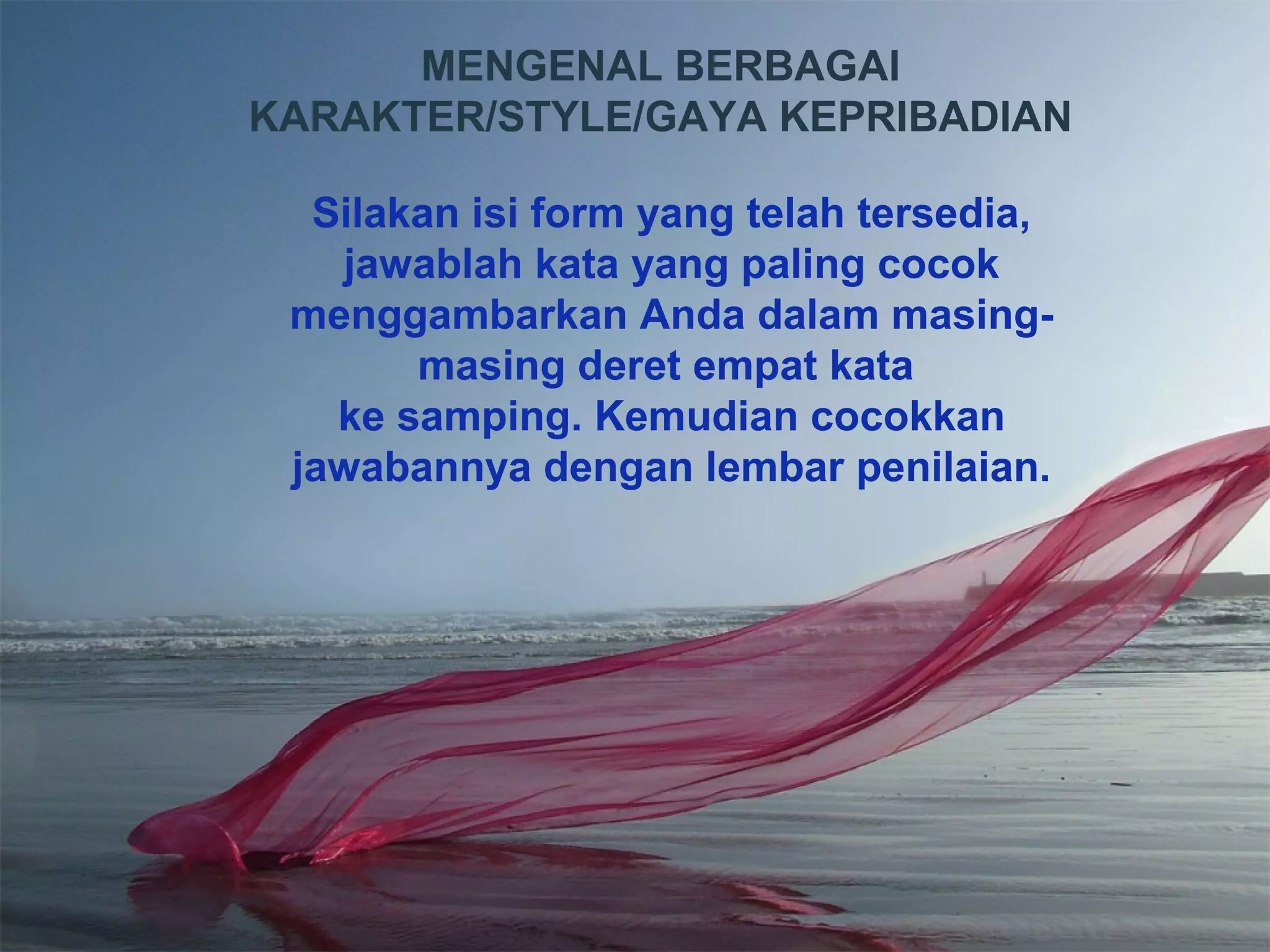 Mengenal 4 Jenis Personality | PPT