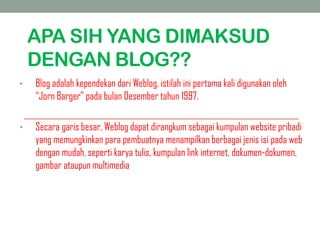 Cara-Cara membuat Blog | PPT