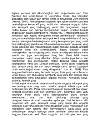 Tipe pembelajaran kooperatif | DOCX