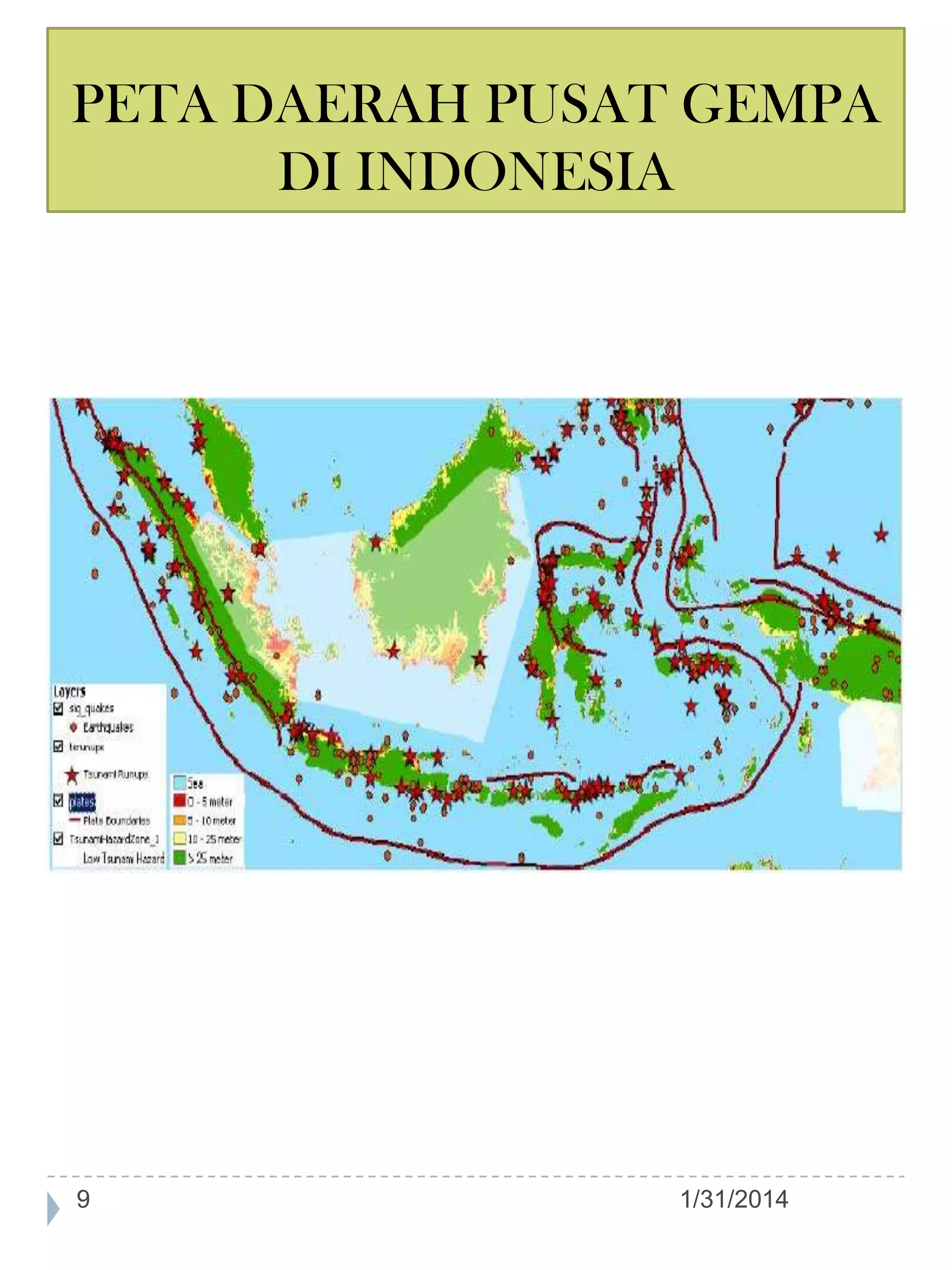 Tipe – tipe letusan gunung berapi & peta | PPTX