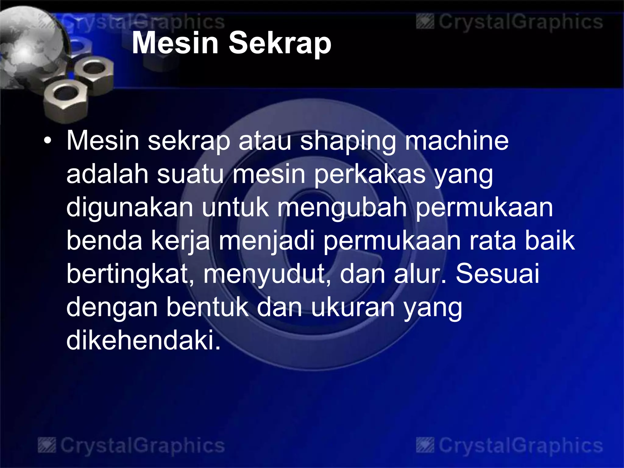 Tipe tipe mesin konvensional | PPTX