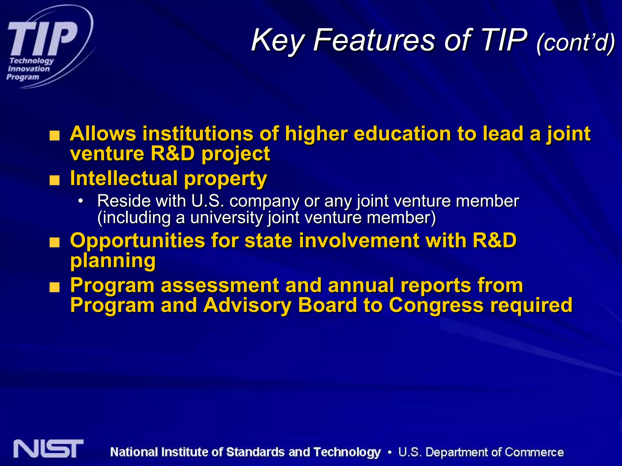 The Technology Innovation Program | PPTX