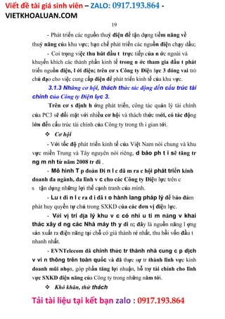 Đề Tài Phân tích cấu trúc tài chính của Công ty Điện lực 3.doc