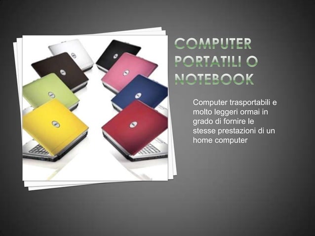 Tipi di computer | PPTX | Laptops | Computing