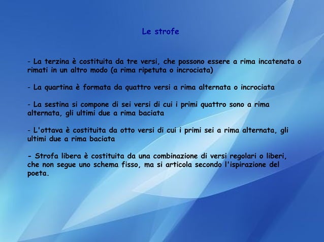 Tipi Di Rime | PPT | Poetry | Books and Literature