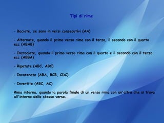Tipi Di Rime | PPT