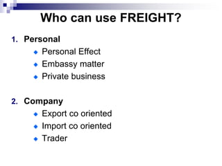 Air Freight Types for Export by Air and Sea.ppt