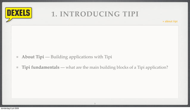 Tipi - Building Rich User Interfaces | PPT