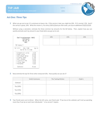 Tip jar student handout[1] | PDF