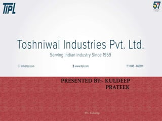 Toshniwal industries pvt. ltd. supply chain management | PPT