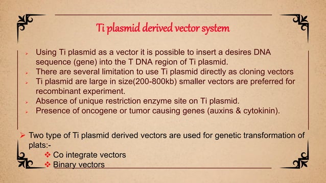 ti plasmid derived vector.pptx