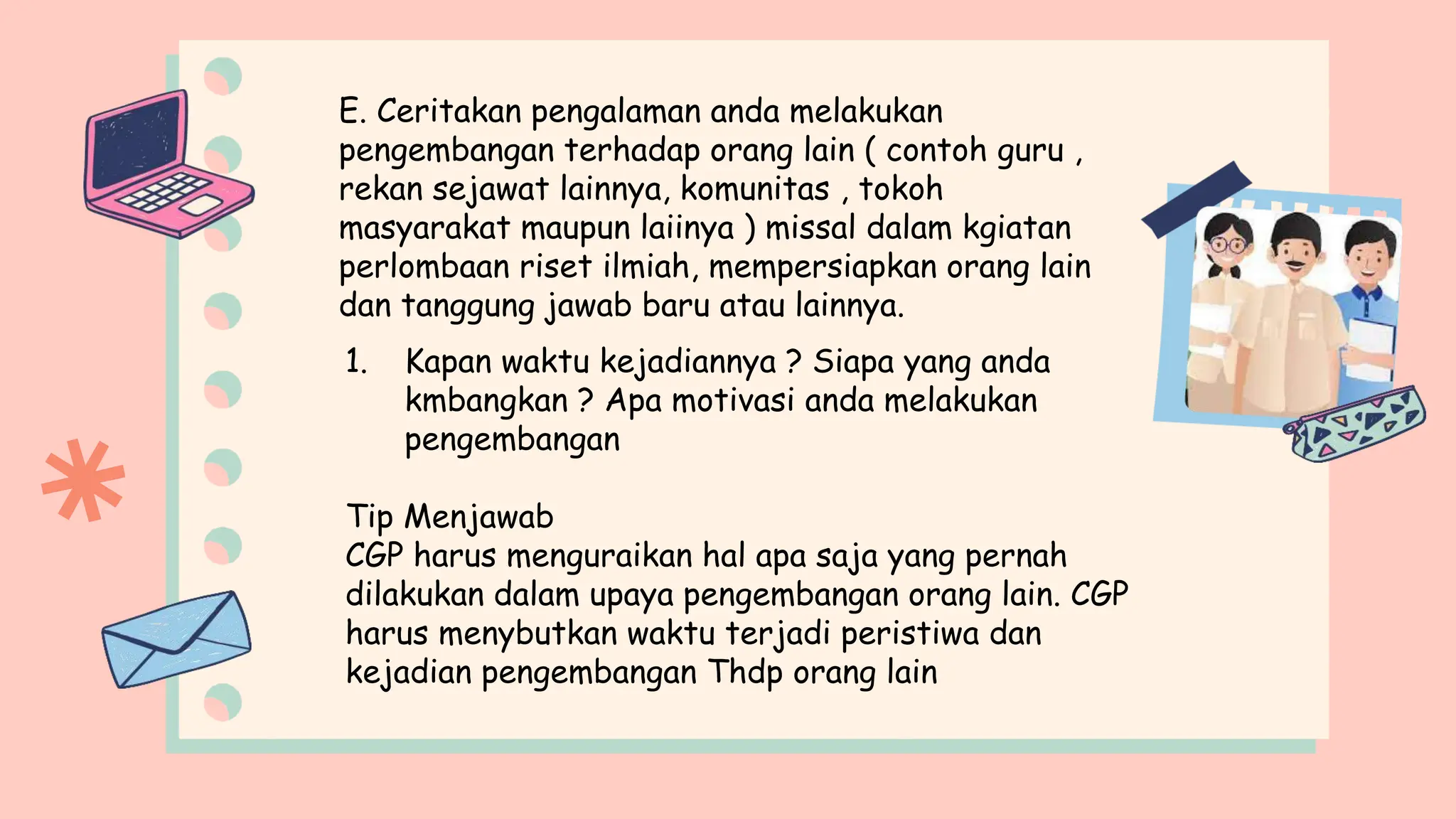 TIP Mengisi esai CGP_Untuk mengisi Essay yang ssesuai | PPT