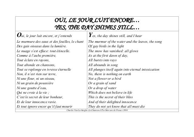 45 french poetry translated to english