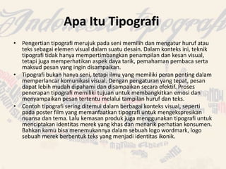 Tipografi kelas xii sma seni rupa seni budaya | PPTX